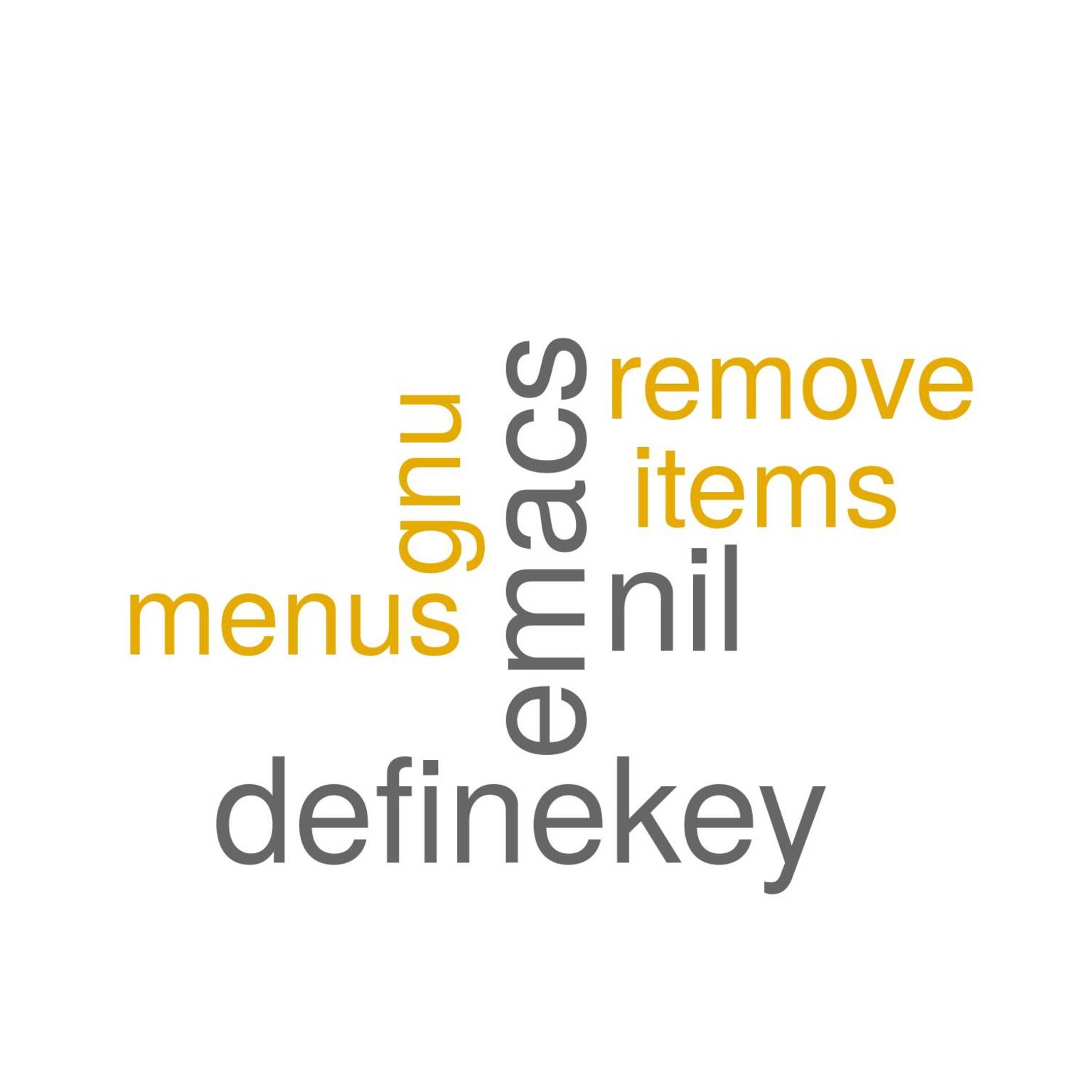 Emacs Lisp Quickly Remove Menu Items From Gnu Emacs Menus